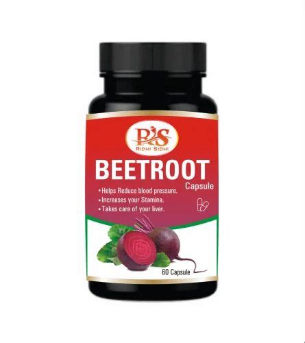 Herbal Beetroot Capsules Packaging Type Bottle At ₹ 70bottle In Jaipur