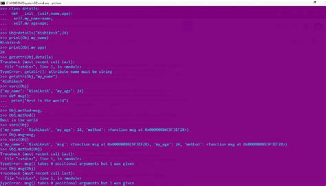 Designing A Class And Accessing Its Functions In Python