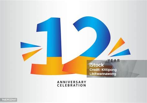 12 주년 기념 로고 벡터 12 숫자 디자인 12 번째 생일 초대장 기념일 로고 템플릿 로고 번호 디자인 벡터 서예 글꼴 타이포