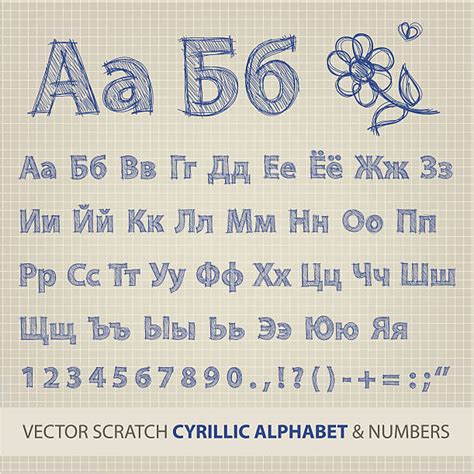 20 Vector Scratch Cyrillic Alphabet Stock Illustrations Royalty Free