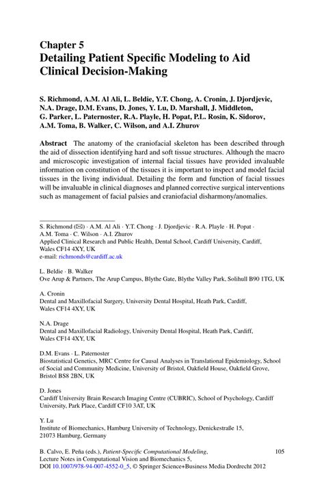 pdf detailing patient specific modeling to aid clinical decision making