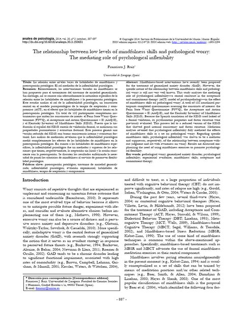 Mndf Y Worry Pdf Personal Development Psychology