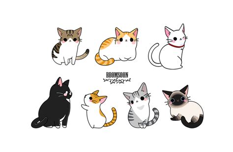 [뽐순] 고양이 일러스트3 고양이 수제스티커3 고양이 캐릭터 네이버 블로그 귀여운 고양이 그림 고양이 일러스트