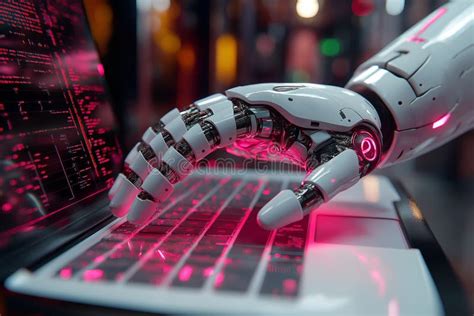 Robot Hands Laptop Stock Illustrations 604 Robot Hands Laptop Stock