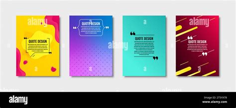 Quote Frames Templates Set Citation Empty Speech Bubbles Text In