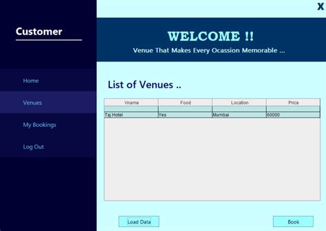 Download Venue Booking System Project In Java With Source Code And Report Kashipara