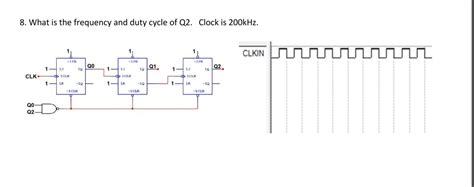 Solved 8 What Is The Frequency And Duty Cycle Of Q2 Clock