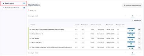 Employee Profile Skill Records Damstra