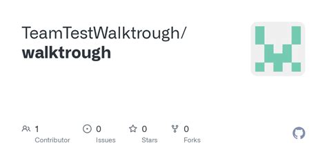 Github Teamtestwalktroughwalktrough