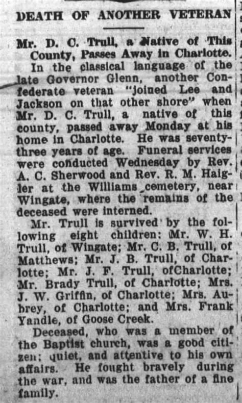 David Cuthbertson D C” Trull 1847 1920 Find A Grave Memorial