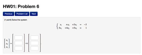 Solved Hw01 Problem 6 Previous Problem List Next 1 Point