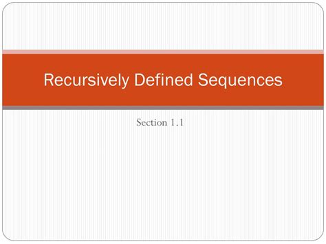 Ppt Recursively Defined Sequences Powerpoint Presentation Free