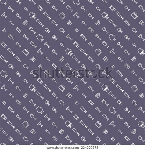 Types Wine Glasses Pattern Stock Vector Royalty Free 224220973 Shutterstock