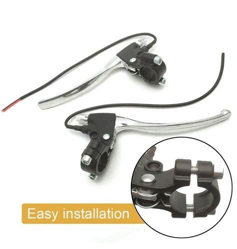 전기 스쿠터용 알루미늄 브레이크 스위치 범용 왼쪽 또는 오른쪽 전원 끄기 인치 22mm 핸들 바 티몬