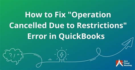 How To Fix Operation Cancelled Due To Restrictions Error In