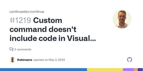 Custom Command Doesn T Include Code In Visual Studio Issue 1219