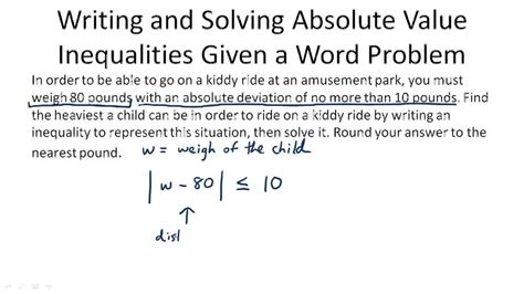 Absolute Value Inequality Word Problems Worksheets Library