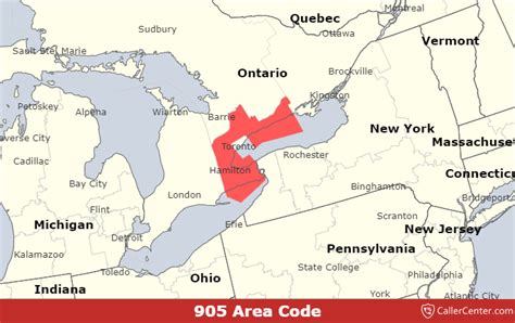 Area Code 905 Map Time Zone And Phone Lookup