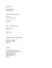 Csci 377 Assign 1 Pdf Insertion Sort Include Stdio H Include Math
