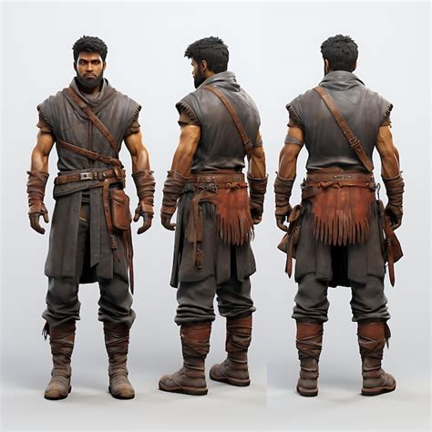 Premium Ai Image 3d Character Model Simple Minimalist Sheets With