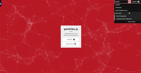 particle js javascript library untuk membuat partikel effect hakko blog s
