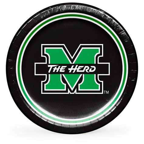 Marshall Thundering Herd Ncaa Round Paper Plates 10 85 Ct
