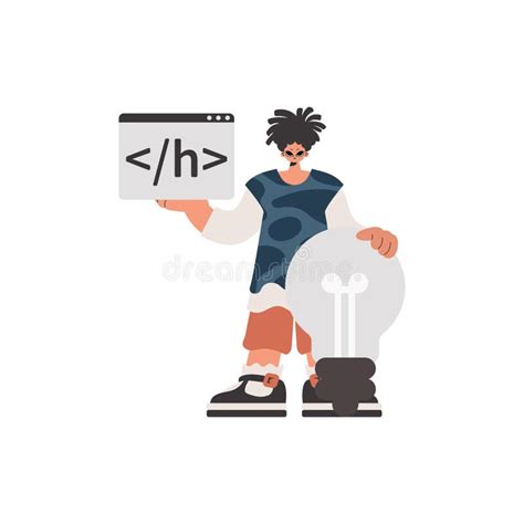 The Person Is Holding A Browser Window With A Programming Picture And