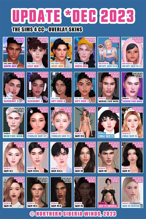 Northernsiberiawinds Ts4cc Sims 4 Cc Female Male Skin