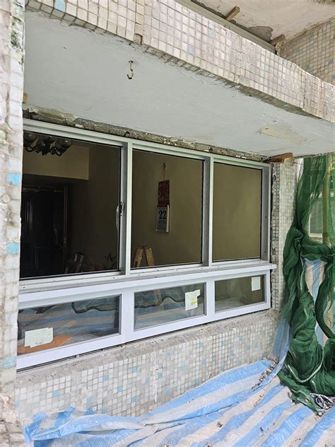 黃大仙翠竹花園住宅鋁窗工程實例 小型工程公司 換窗搭棚價錢 全屋換窗價錢 鐵窗換鋁窗價錢 Aluminum Window Repairs