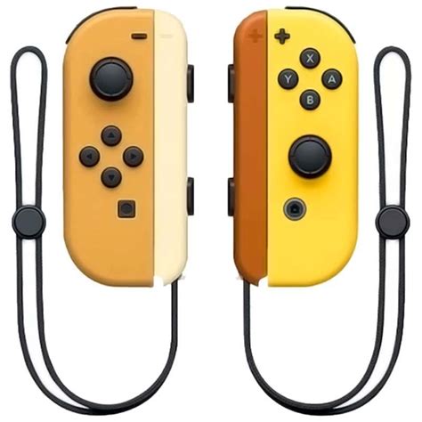 Joy Con Controller Set Left Right Nintendo Switch Compatible Brown Yellow