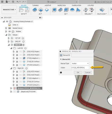 Adding A Reverse Spindle Cycle To A Tapping Toolpath Autodesk Community