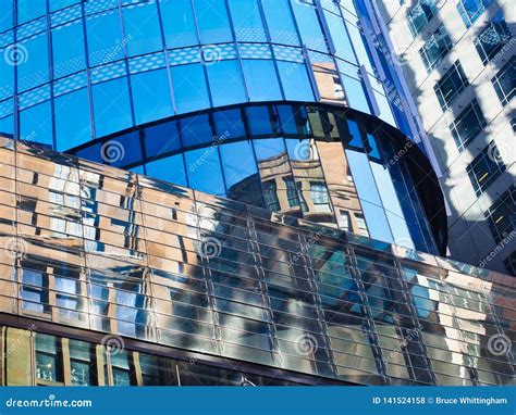 Multiple Reflections In Modern Building Glazed Facade Sydney