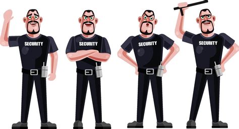 Security Guard Character Graphics Illustration 48880529 Vector Art At
