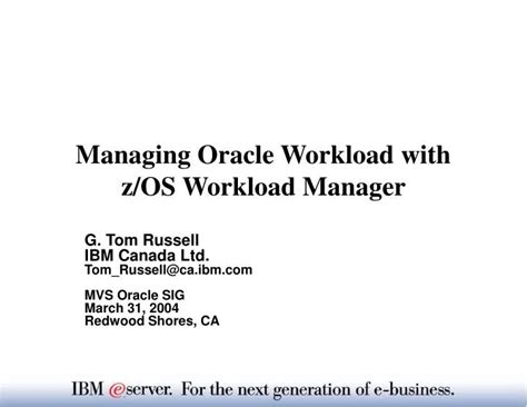 PPT Managing Oracle Workload With Z OS Workload Manager PowerPoint Presentation ID 6729869