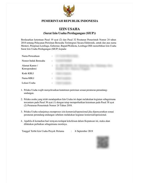 Surat Izin Usaha Definisi Cara Daftar Contohnya