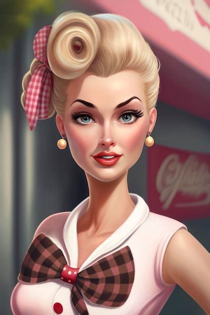 Premium Photo Barbie Pin Up Style
