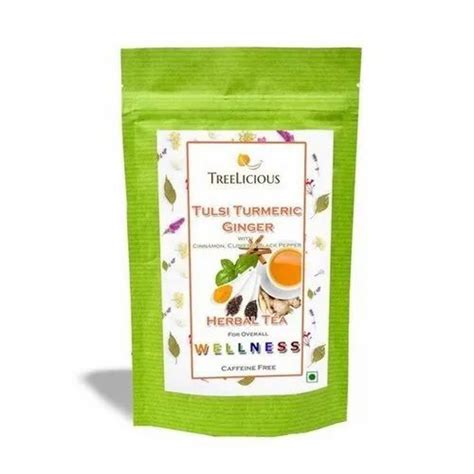Treelicious Tulsi Turmeric Ginger Herbal Tea Leaves Packaging Size 70 Gm At Best Price In