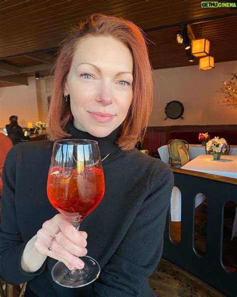Laura Prepon Instagram When Your Hair Matches Your Drink Its A