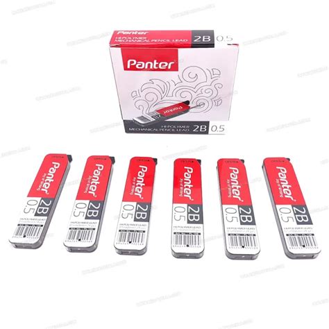 نوک مداد نوکی اتود کوتاه 05 پنتر Panter بسته 6 عددی مداد طلا