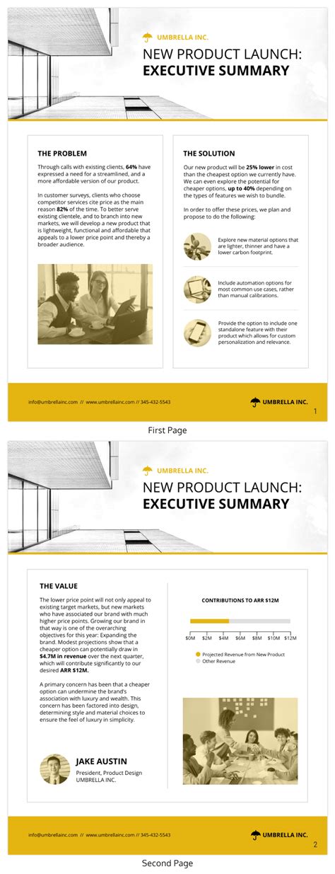 Proposal Executive Summary Example Template Venngage