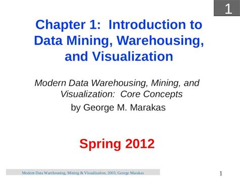 Ppt Chapter 1 Introduction To Data Mining Warehousing And Visualization Dokumentips