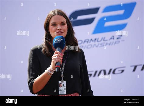 Winter Laura Tv Presenter Portrait During The 2023 Formula 1 Pirelli