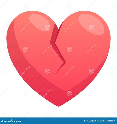 Broken Cartoon Heart Vector Isolated Flat Icon Stock Illustration Illustration Of Element