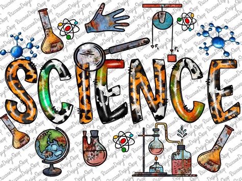 Science Sublimation PNG Design Science Life Love Science Digital Download Printable Art Back