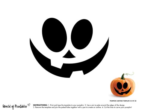 Happy Pumpkin Face Stencils