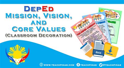Deped Mission Vision And Core Values Printable Decor Teach Pinas
