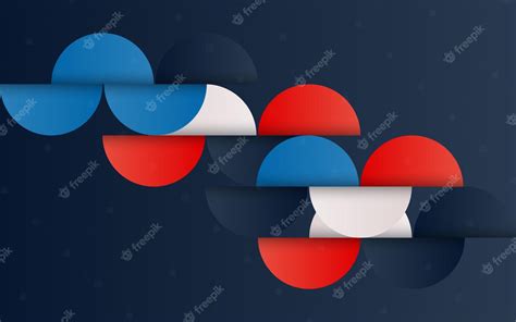 Premium Vector Midcentury Geometric Abstract Pattern With Simple Shapes And Beautiful Color
