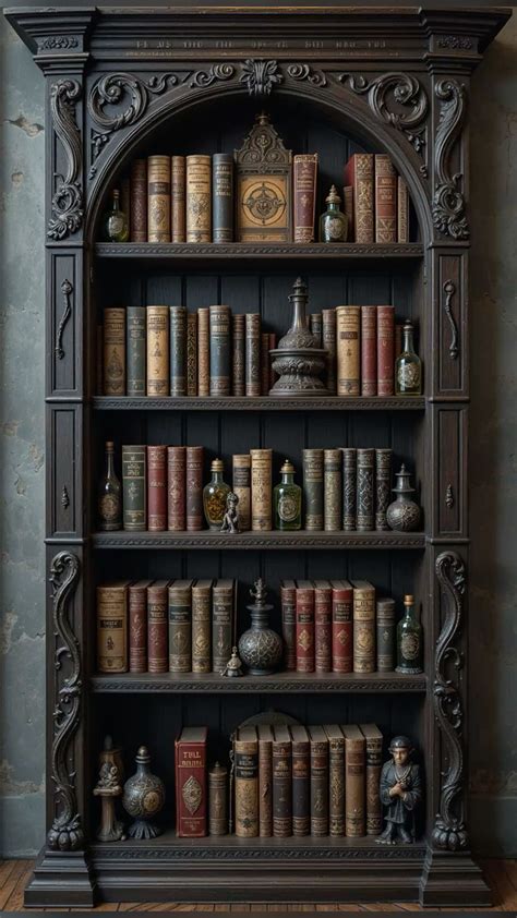 Mythical Shelves A Gothic Bookshelf Design In 2025 Gothic