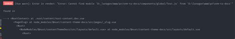 Nuxt Content Theme Docs Global Components Don T Work On Windows Issue Nuxt Content
