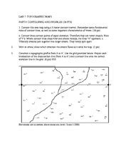 Geology 12 001 Lab 7 Topographic Maps LAB 7 TOPOGRAPHIC MAPS PART I CONTOURING AND PROFILES